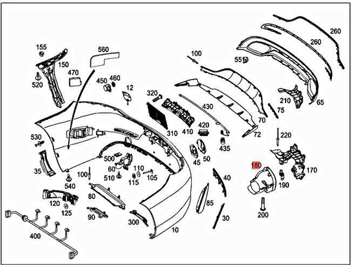 Genuine MERCEDES A205 C205 W205 X253 C-CLASS W205 Tail pipe trim ...