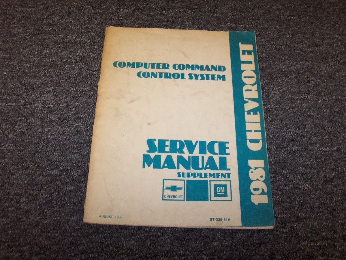 1981 Chevy Corvette Computer Comand Control System Service Manual ...