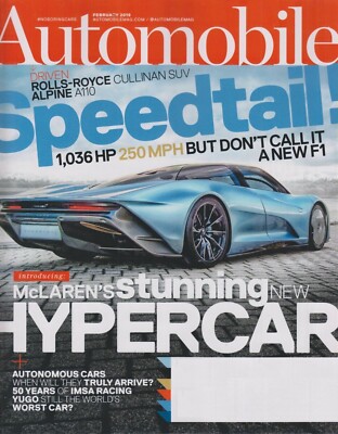 Automobile: McLaren's Stunning New HYPERCAR (Magazine, Vol.33 - #8, 2019) | eBay