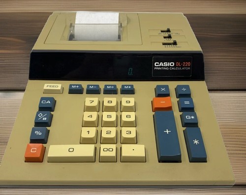 Vintage Casio DL-220 12 Digit LED Display Print Calculator Works Note ...