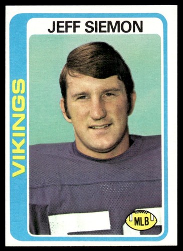 1978 TOPPS JEFF SIEMON K MINNESOTA VIKINGS #58 | eBay
