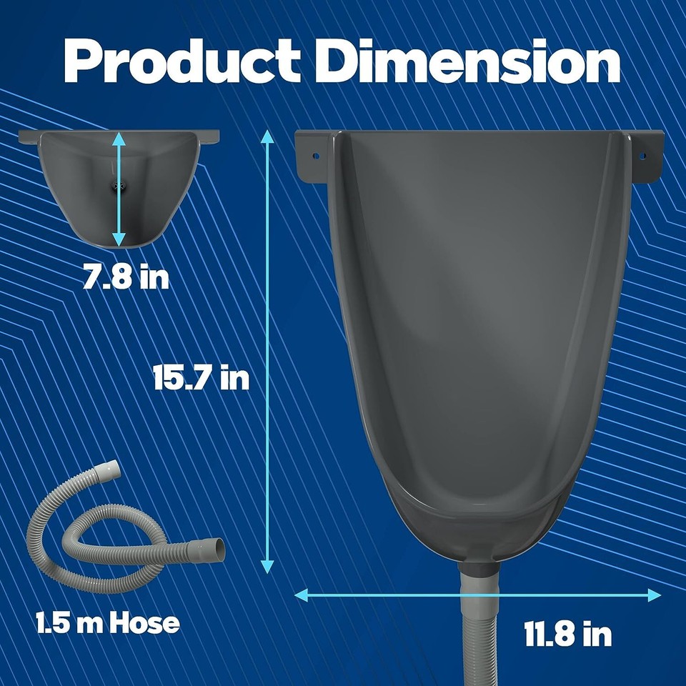 Waterless Outside Toilet Urinal With Hose Urine Diverter Urinal For Men ...