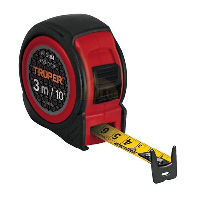 Truper FCG-3M Compact flexometer against impacts 3 m tape 16 mm | eBay