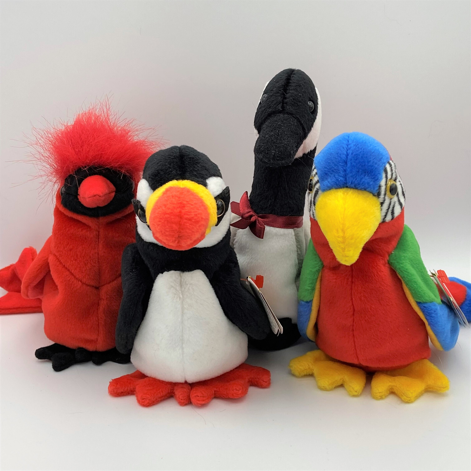 Lot Of 4 TY BEANIE BABIES - Birds - JABBER, MAC, PUFFER, LOOSEY - EUC ...