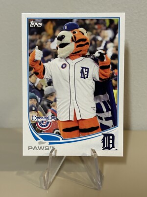 2013 Topps Opening Day Mascot Baseball Card Paws #M-17 Detroit Tigers ...