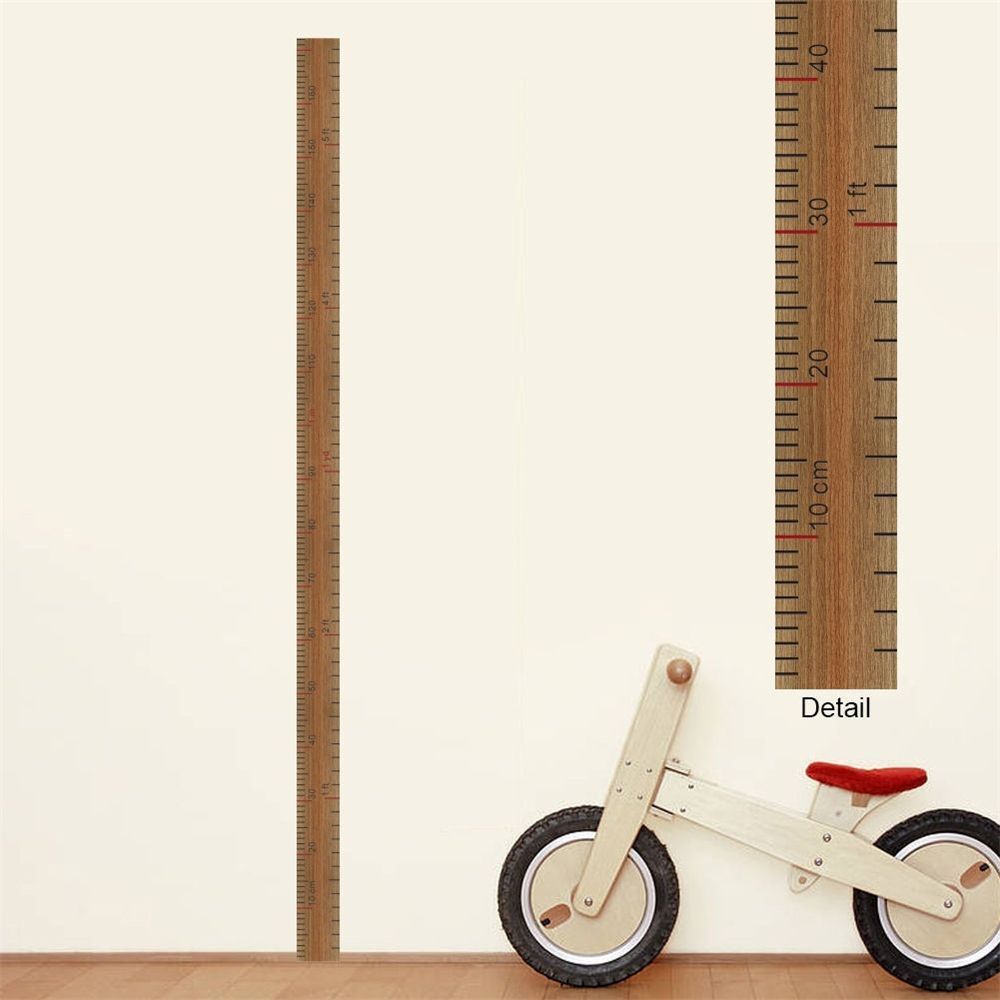 Growth Chart Height Measure Wall Stickers Home Decor Wall Decal Decor ...