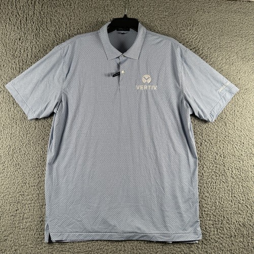 Peter Millar Crown Crafted Shirt Mens XL Blue Pocket Watch AOP Polo ...