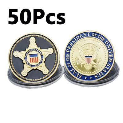 50Pcs United States Secret Service Challenge Coin USSS Seal Of The US ...