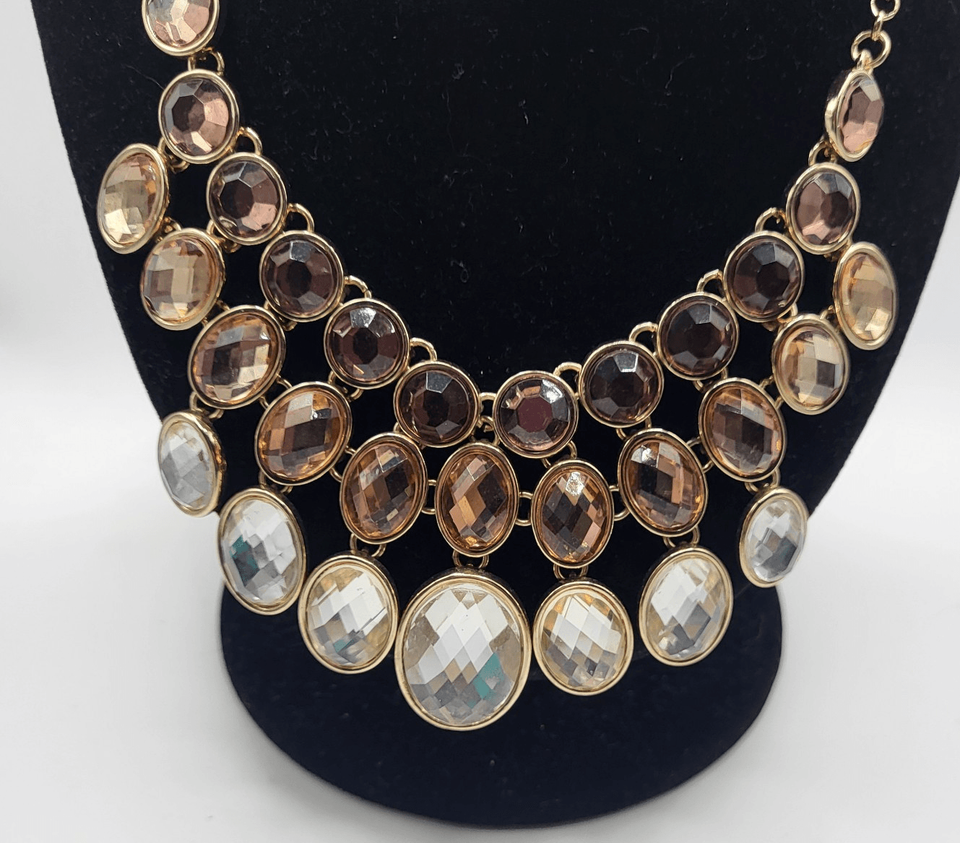 New With Tags Charming Charlie Earring & Necklace Set Bib Ombre 19in | eBay