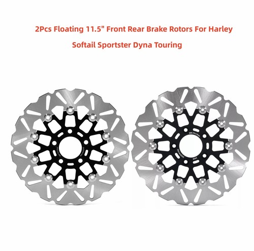 Floating 11.5" Front Rear Brake Discs Rotors For Harley Softail Fat Boy ...