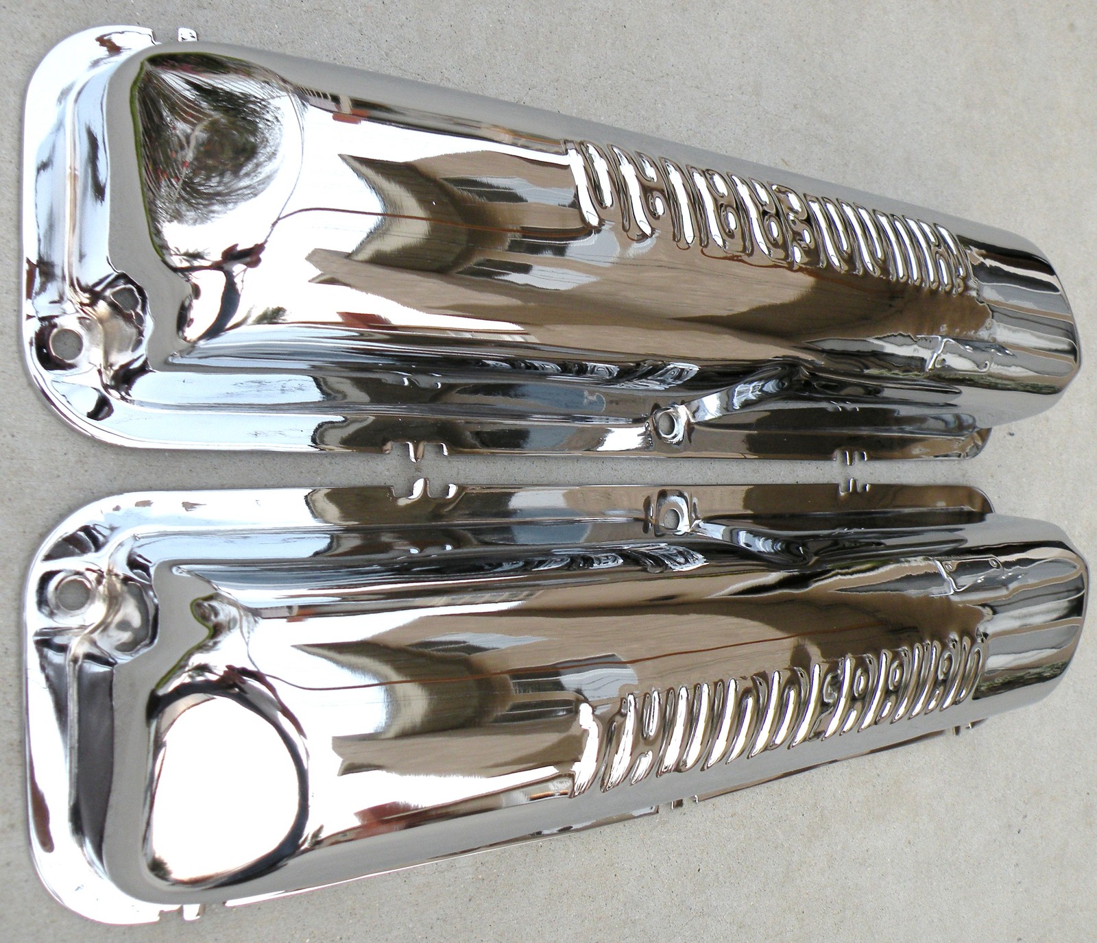 X FORD THUNDERBIRD FE 390 427 428 CHROME VALVE ROCKER ARM COVERS 1958 ...