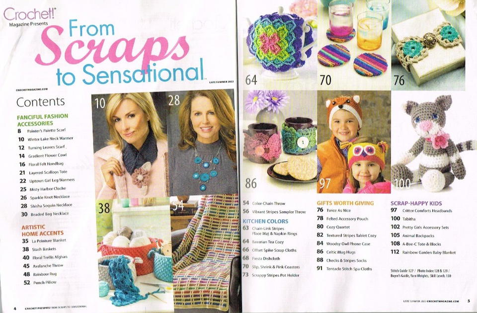 Crochet Pattern Magazine Presents From Scraps to Sensational Summer ...
