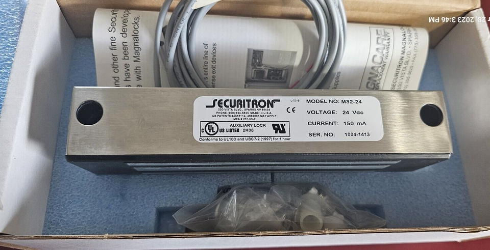 Securitron M32-24 Magnalock Door Access Auxiliary Lock 24VDC | eBay