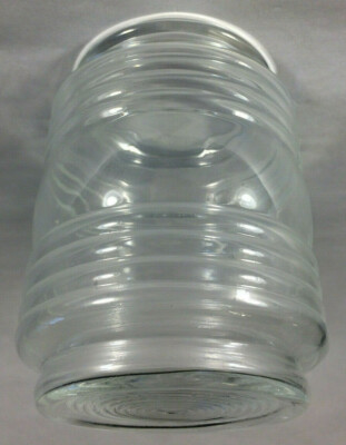 New Clear Retro Utility Type Glass Shade, 4.5" Ht., 3 1/4" Lip Fitter ...