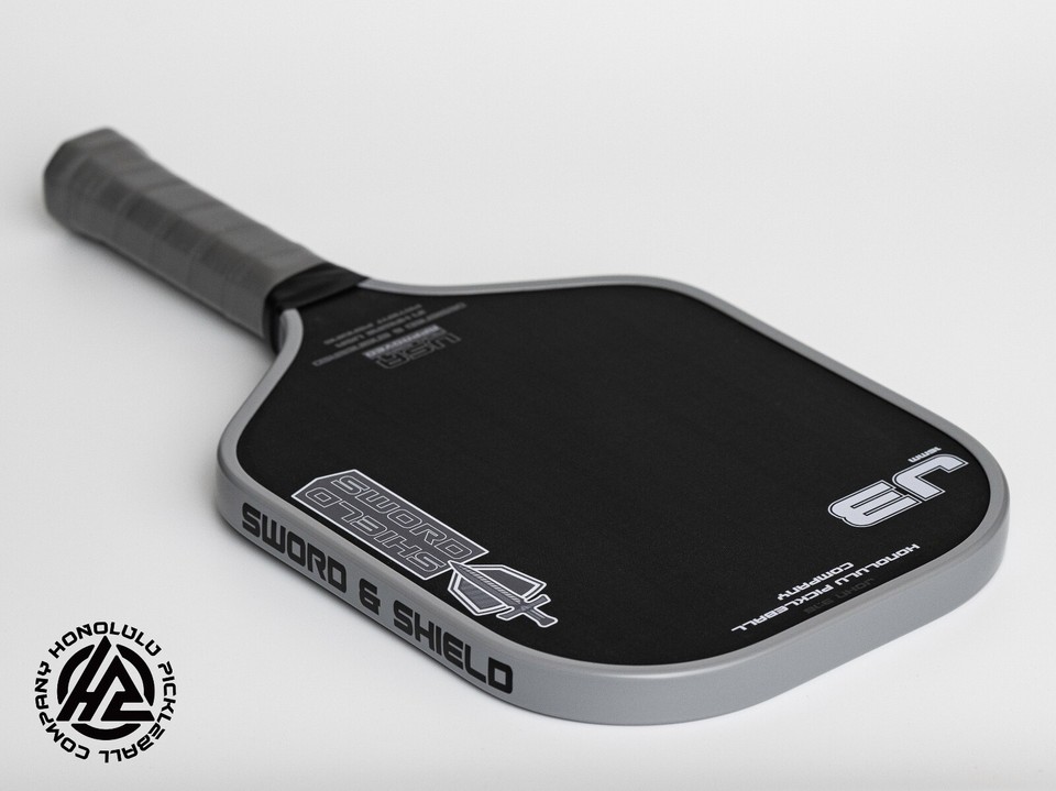 HONOLULU PICKLEBALL COMPANY SWORD & SHIELD J3 PADDLE RAW TORAY CARBON ...