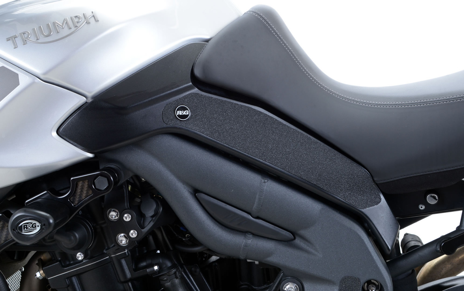 R&G BLACK TANK TRACTION EAZI GRIP PADS Triumph Tiger Sport 1050 2016 ...