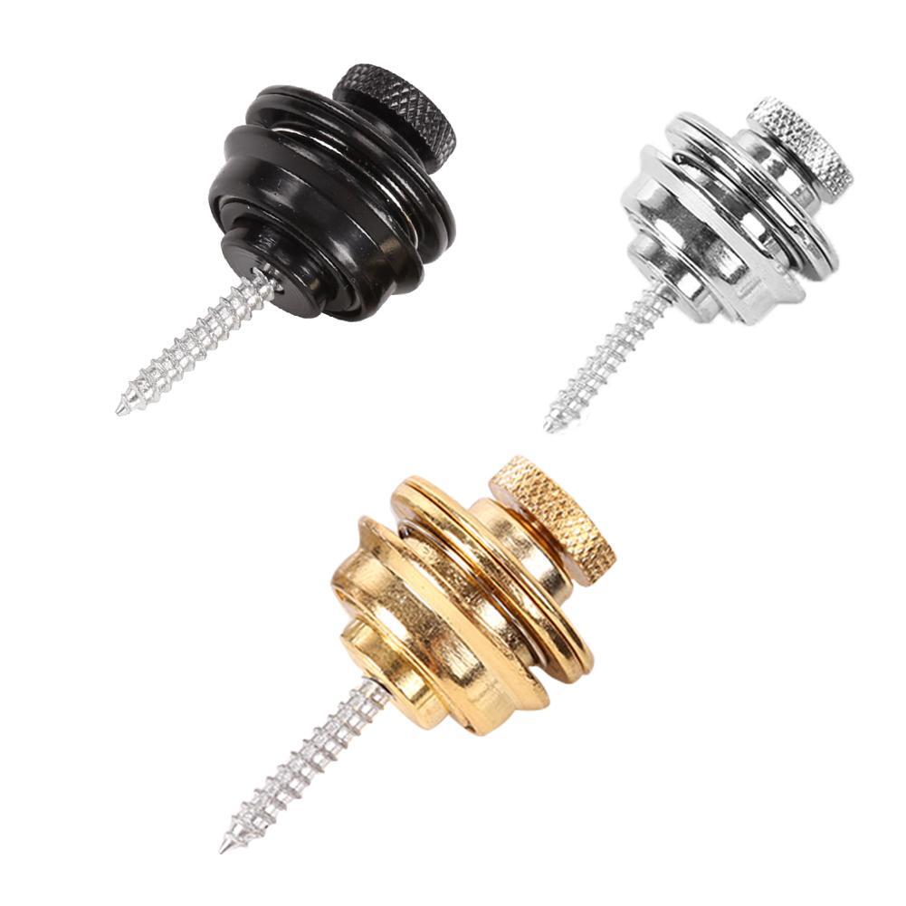 Guitar Strap Button Lock Skidproof Acoustic Electric Bass Strap (Gold ...