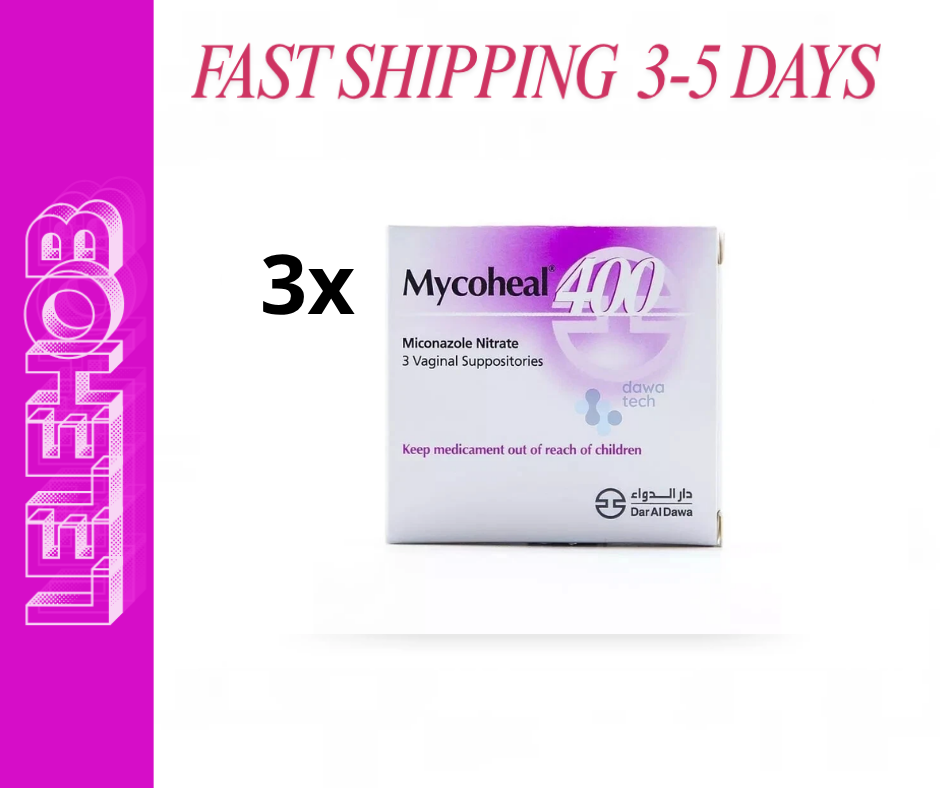 ⭐FAST SHIPPING⭐3 PACK Mycoheal 3 Vaginal Suppositories Miconazole ...