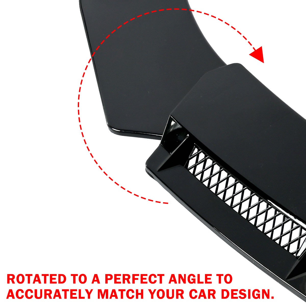 For VW for CC 2009-2017 Glossy Black Front Bumper Lip Spoiler Splitter ...