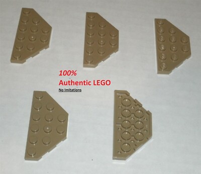 LEGO NEW 3x6 Dark Tan Wedge Plate 45º Corners (5x) 6035326 Brick 2419 ...