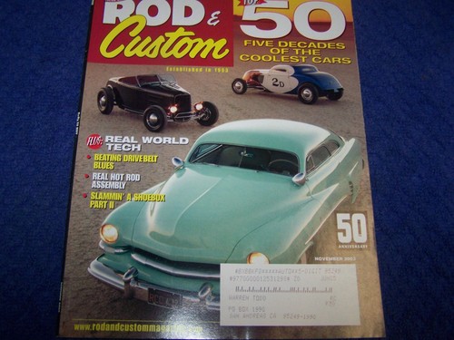 Rod & Customs Magazine, Hot Rod,Rat Rod.Back Issue Nov. 2003 | eBay