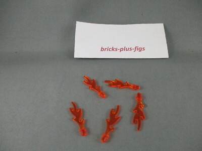 LEGO trans orange WAVE x 5 Flame excellent condition | eBay Australia