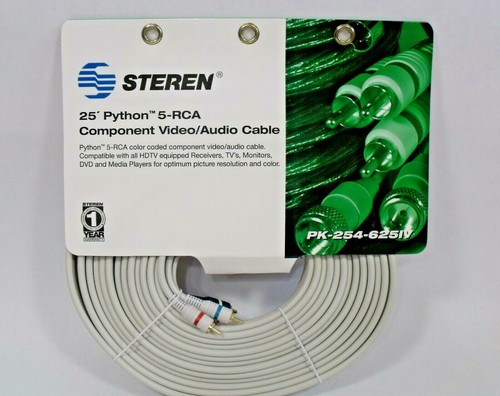25 ft 5-RCA Heavy Duty Component Video with Audio Cable | eBay