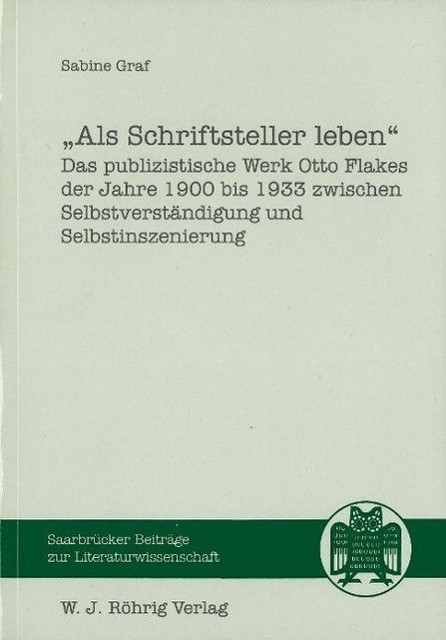 Als Schriftsteller leben von Sabine Graf (1992, Taschenbuch) online ...