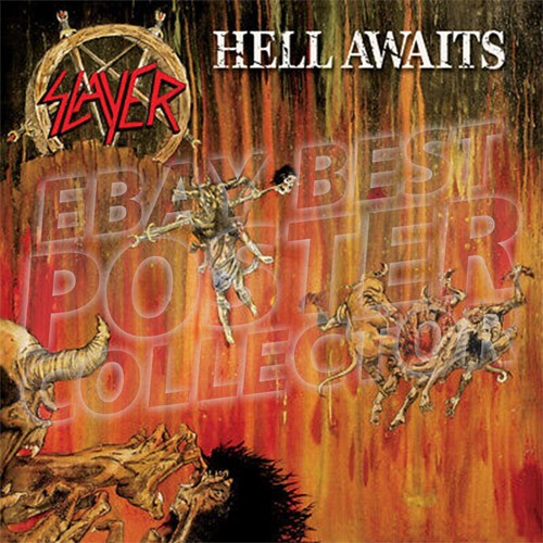 Slayer Hell Awaits Banner Album Cover Poster v2 | eBay