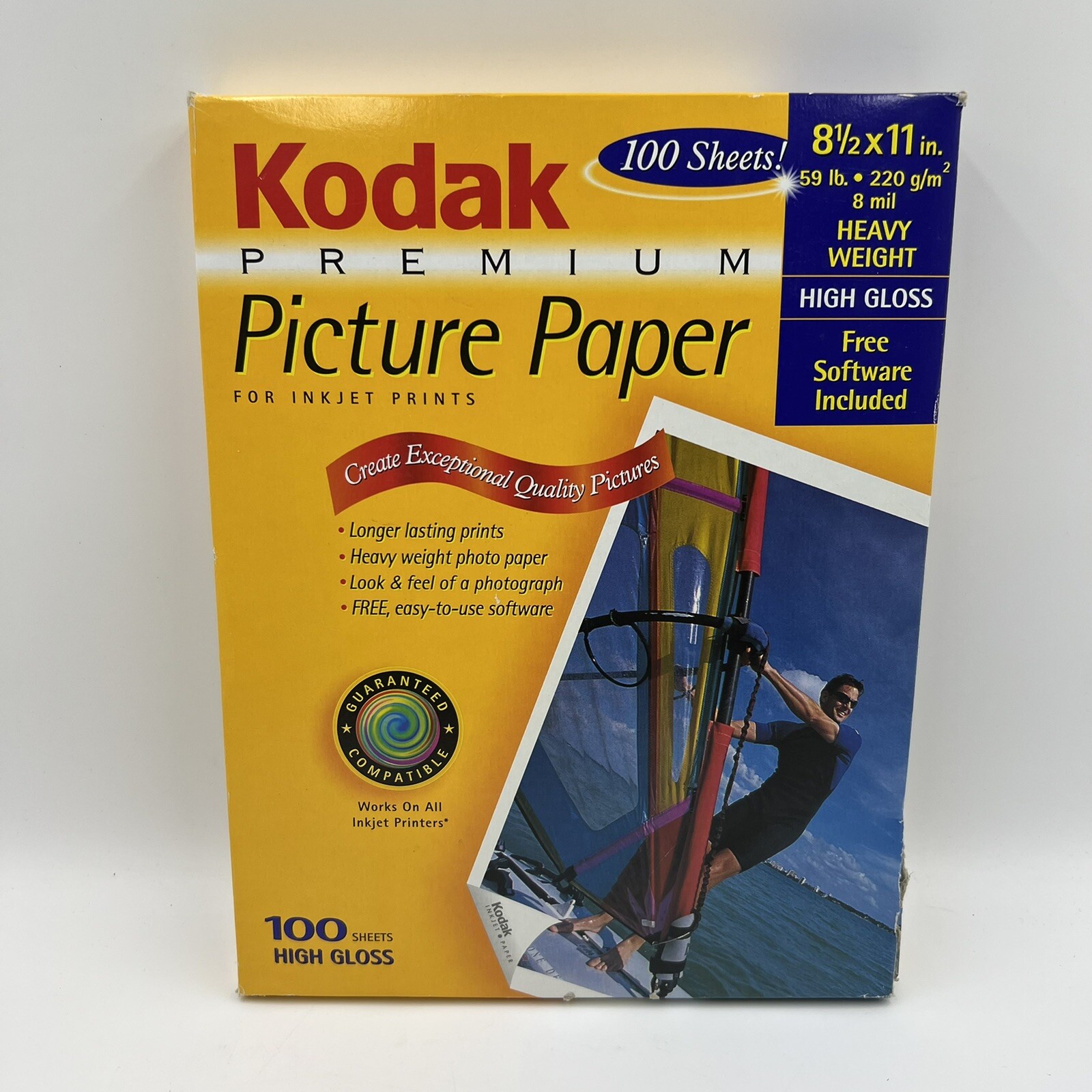 Kodak Premium Picture Paper 8.5 x 11" Heavy Weight High Gloss 100 ...
