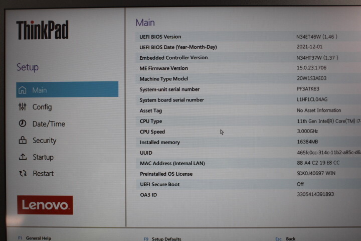 LENOVO THINKPAD T14 GEN 2 | CORE I7-1185G7 | 512GB | 16GB | NO OS/POWER ...