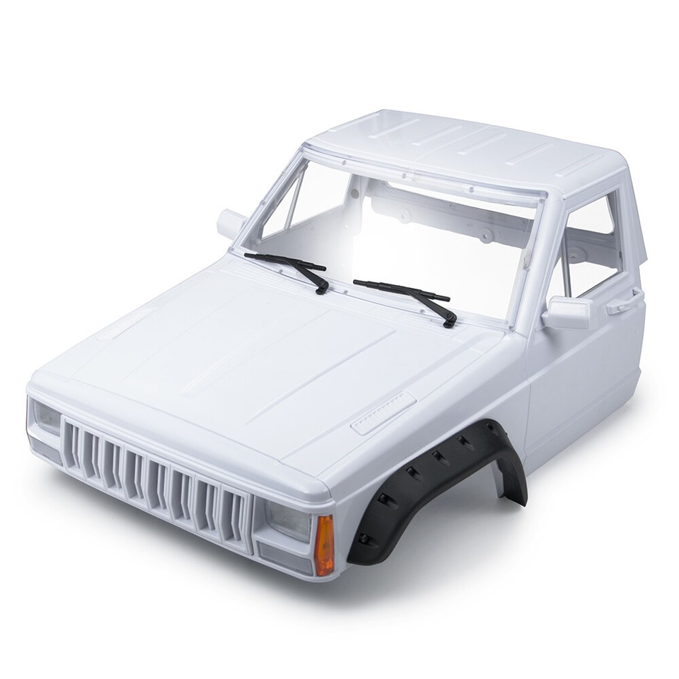 For Axial SCX10 II TRX4 Cherokee 1/10 RC Body Cab Back-Half Cage White ...