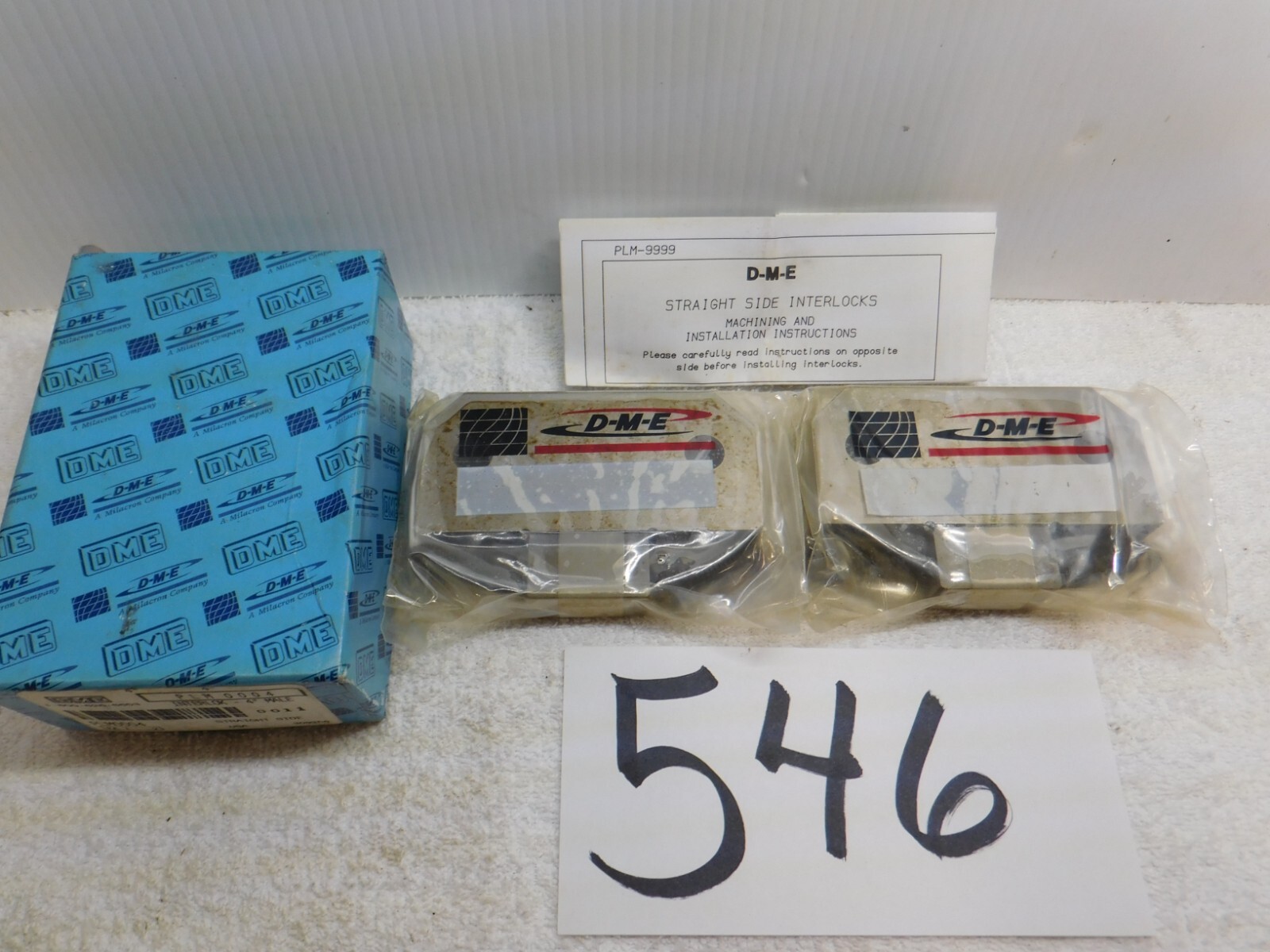 (2) DME PLM-0004 Straight Side Interlock Male 4" Injection Mold ...