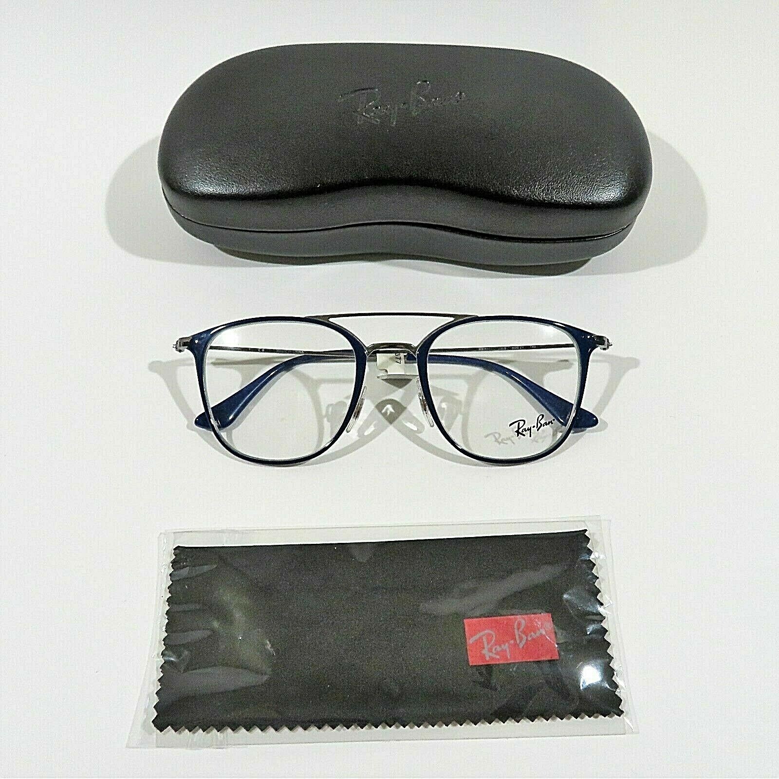 New Ray Ban Eyeglasses Frame RB 6377 2906 Blue Gunmetal 50-21-145 | eBay