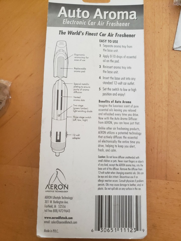 Aeron Drive Time Auto Aroma Electronic Car Air Freshener Diffuser ...
