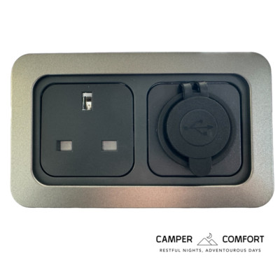 CBE C-Line Campervan 240v and 12v Double USB Socket, Caravan Motorhome ...