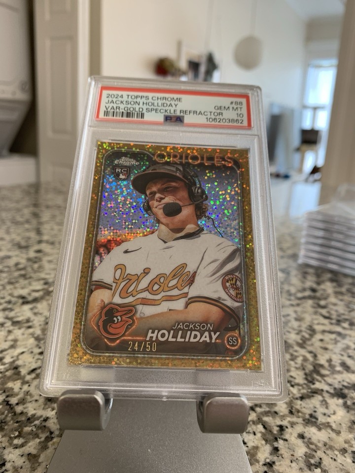 2024 Topps Chrome Gold Speckle Variation Jackson Holliday RC Rookie /50 ...