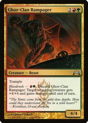 X 1 Ghor-Clan Rampager NM-M Ravnica Allegiance Guild 167 MTG Magic The ...