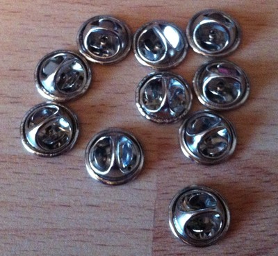 10 x METAL HAT PIN BACKS tac lapel pins Butterfly Clasp | eBay