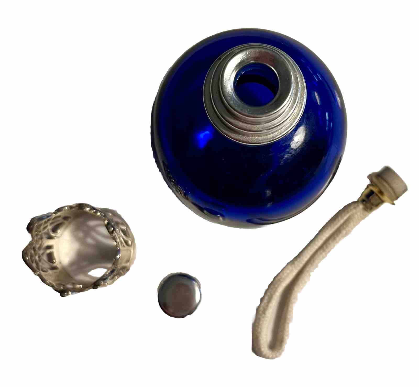 Vintage Spectacular MCM Cobalt Blue Art Glass Oil Defuser Lamp 6” | eBay