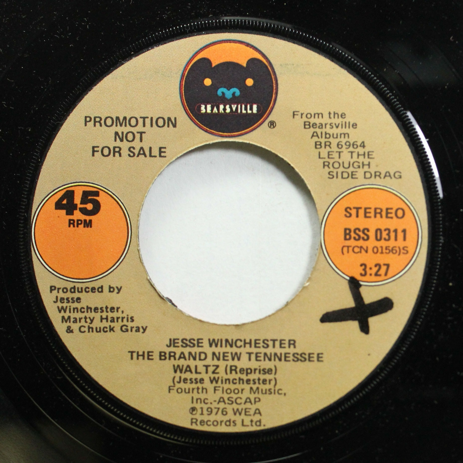 Rock Promo Nm! 45 Jesse Winchester - The Brand New Tennessee Waltz ...