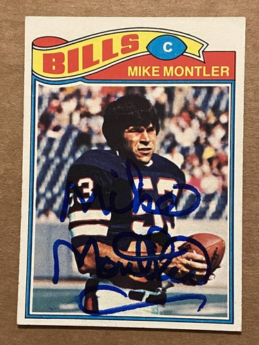 MIKE MONTLER Signed 1977 Topps #416 Bills Colorado Buffaloes Autograph ...