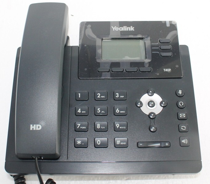 YEALINK SIP-T40P HD Voice IP POE Phone w/ Base & Handset | eBay