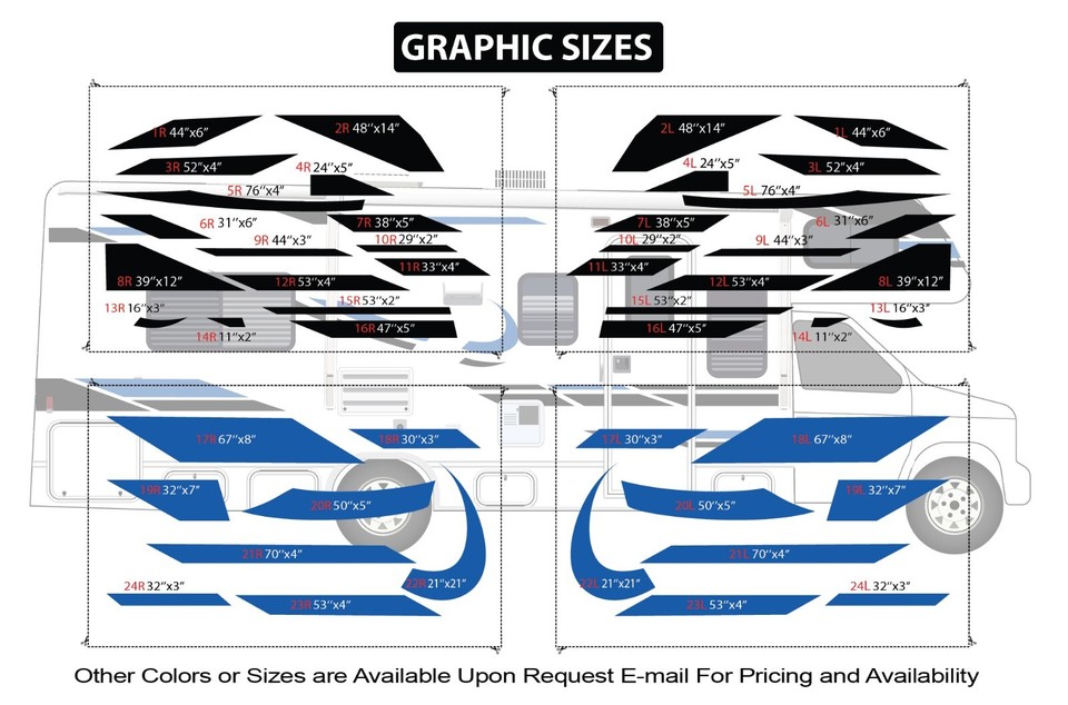 Class C Motor Home Decals Sticker Vinyl Replacement Caravan RV Trailer ...