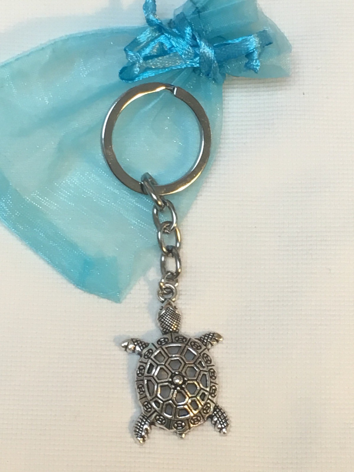SEA TURTLE TORTOISE KEY RING CHAIN FOB BAG CHARM tibetan silver in gift ...