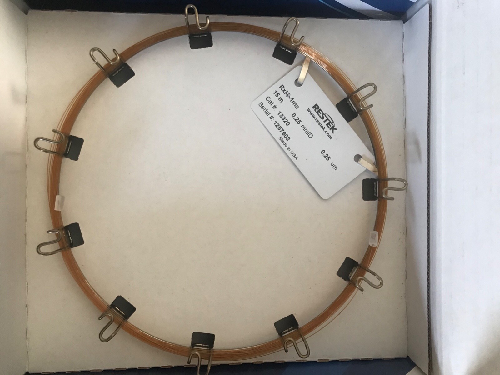 Restek Rxi-5ms GC capillary Column 10m x 0.10 mm 0.10 um cat # 13401 ...