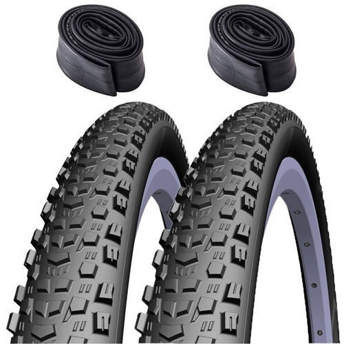 Pair of Mountain Bike Tyres 29 inch + Tube Option - 29er Fast Rolling ...