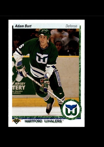 Adam Burt 1990-91 Upper Deck French Hockey Card #324a Hartford Whalers ...