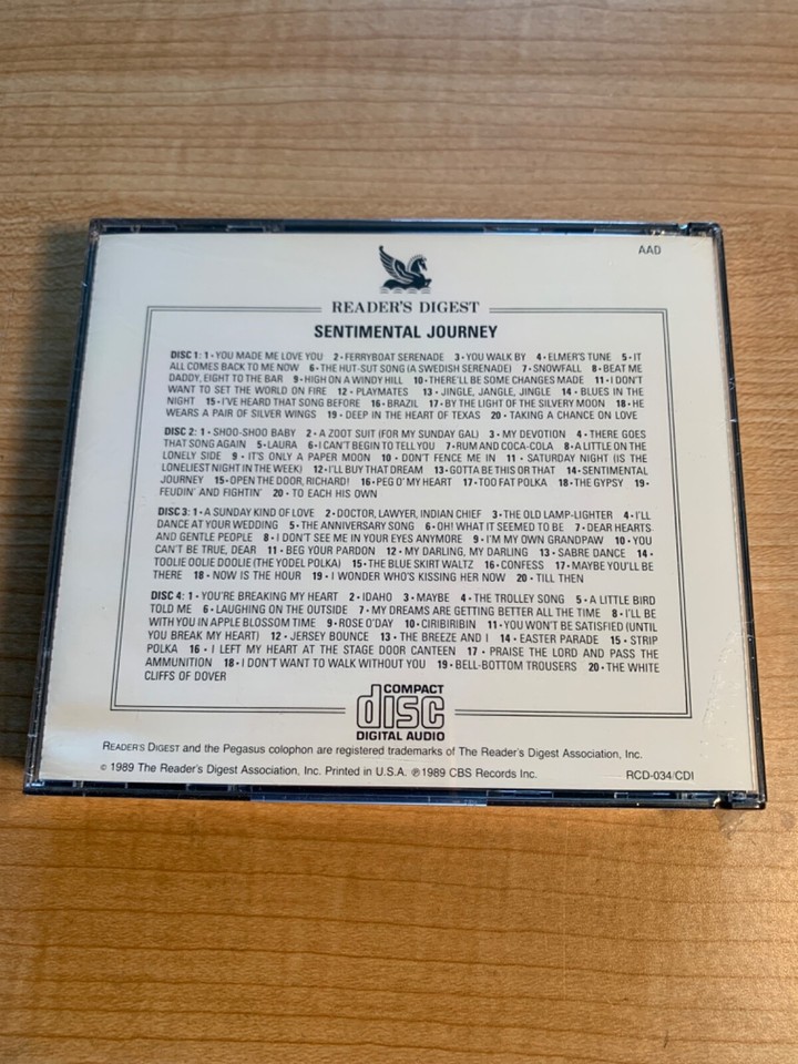 Sentimental Journey 80 Original Hits of the 40s (4-CD set).……BRAND NEW ...