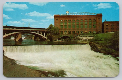 Postcard Lower Falls Spokane River Spokane Washington | eBay